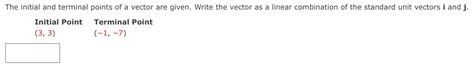 solved the initial and terminal points of a vector are