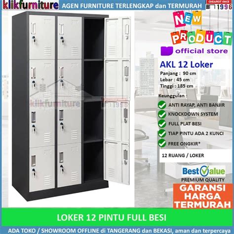 Jual Lemari Loker Locker Cabinet 12 Pintu Full Besi AKL 12 Di Lapak