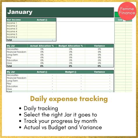 2023 Expense Tracker Budget Spreadsheet Excel Template 6 Jars Etsy