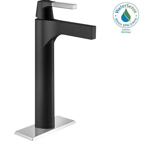 Delta Zura Single Hole Single Handle Vessel Bathroom Faucet In Chrome