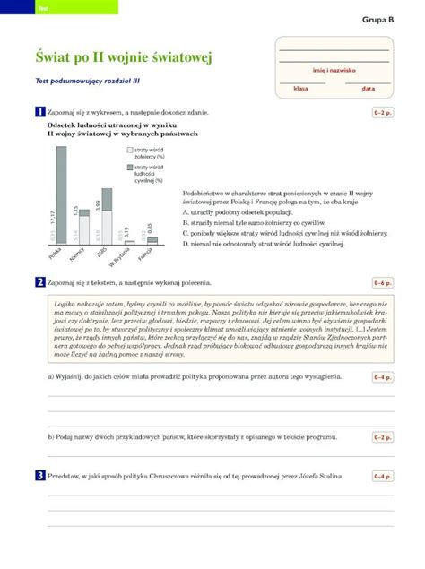PDF Świat po II wojnie światowej Test Świat po II wojnie światowej