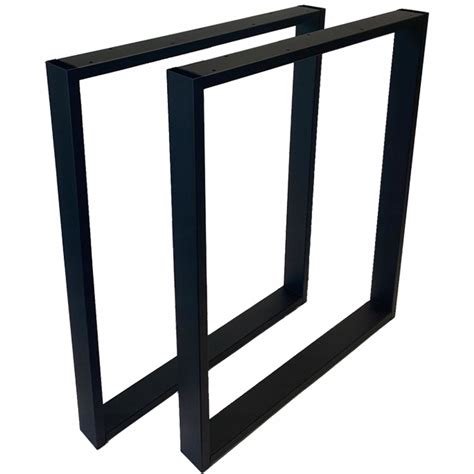 Nogi metalowe Do stołu Loft Industrial czarne 60x72 cm Profil 6x2cm 2