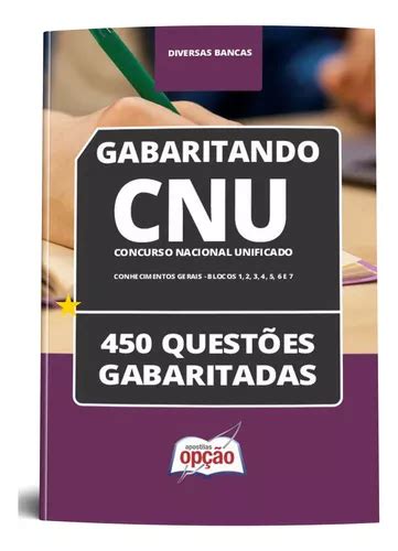 Apostila Cnu 2024 Caderno De Questões Conhecimentos Gerais Blocos