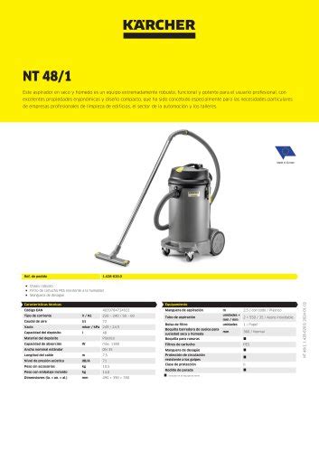 NT 48 1 KÄRCHER Catálogo PDF Documentación técnica Brochure