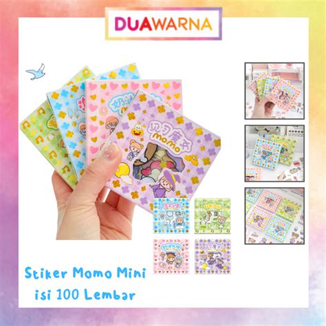 Jual DuaWarna Stiker Momo Mini Box Stiker 2D Kartun Lucu Stiker