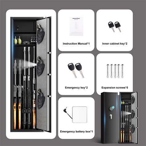 Snapklik KARUIKEV 4 5 Large Rifle Safe Biometric 57 Rifle Safes