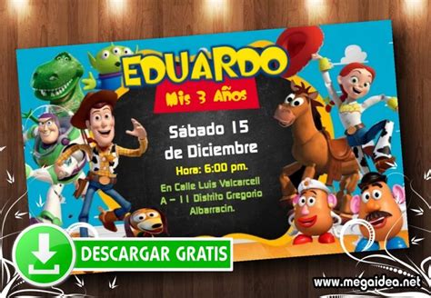 Invitación Toy Story Editable GRATIS Mega Idea Invitaciones de toy