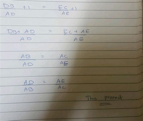 il a line segment intersects sides ab and ac of a abc dand e respectively and is parallel to