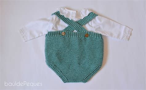 Teje en PEQUES Pelele bebé con dos agujas