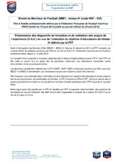 Brevet De Moniteur De Football BMF Niveau IV Code NSF Brevet
