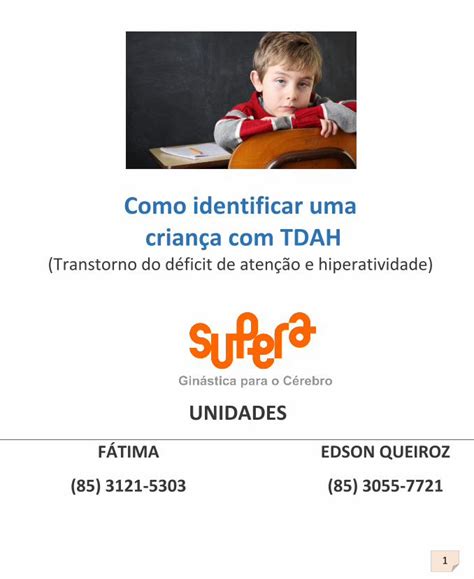 PDF Como identificar uma criança TDAH DOKUMEN TIPS