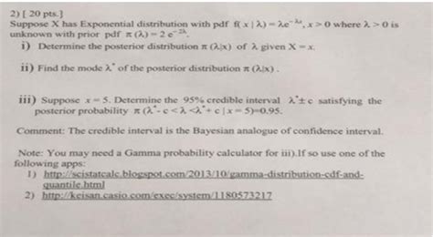 suppose x has exponential distribution with pdf f x
