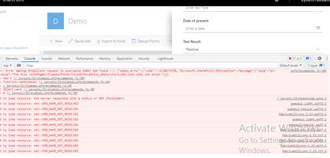 I Am Using Sharepoint And Plumsail Forms But Getting Lot Of Error