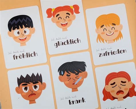 Gefühle Kinder Kartenset Emotionen Kinder 18 Karten