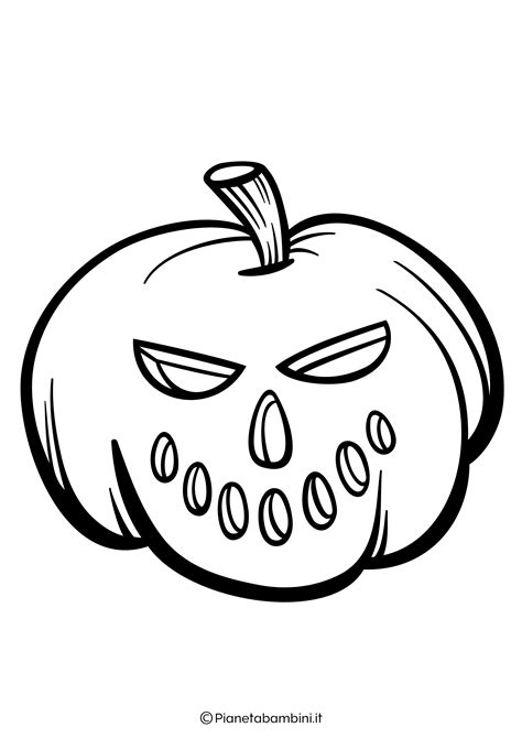 60 Disegni Di Zucche Di Halloween Da Colorare PianetaBambini It