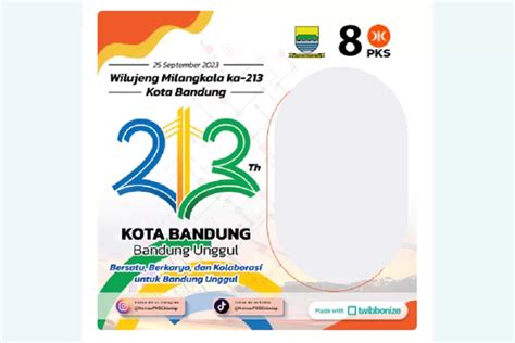 13 Twibbon Hari Jadi Kota Bandung 2023 Meriahkan HUT Ke 213 Tahun
