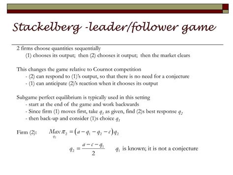 ppt stackelberg leader follower game powerpoint presentation free download id 336850