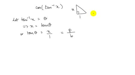 solved use a right triangle to write cos tan 1 x as an algebraic expression assume that x is
