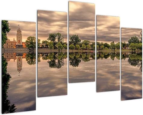 Domali Obraz Jeziora I Drzew Pięcioczęściowy 125X90 Cm 25313 Opinie i