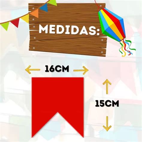 50 Metros Bandeirinha Papel Festa Junina Bandeirola Promoção R 32 em