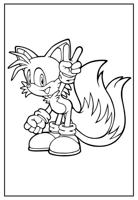 Desenhos De Tails Para Pintar E Colorir Como Fazer Em Casa