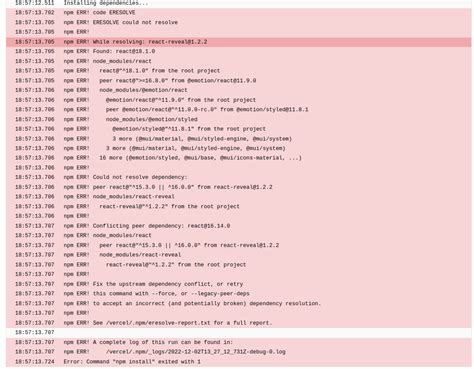 javascript deployment error from vercel having dependencies of node 16v stack overflow