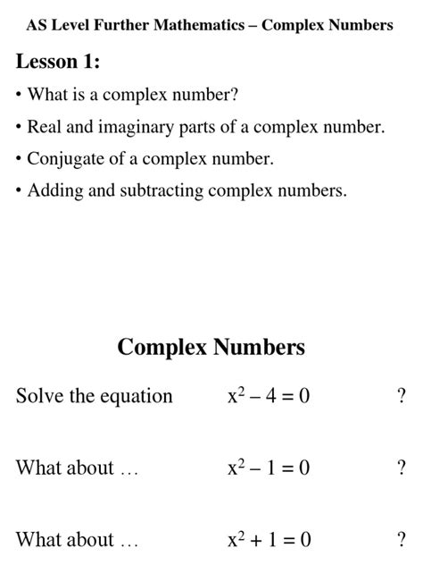 complexnumbers guide pdf complex number quadratic equation