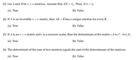 solved 3 let a and b be n×n matrices assume that ab in