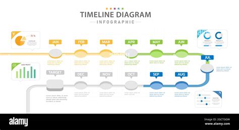 Infographic Template For Business Months Modern Timeline Diagram