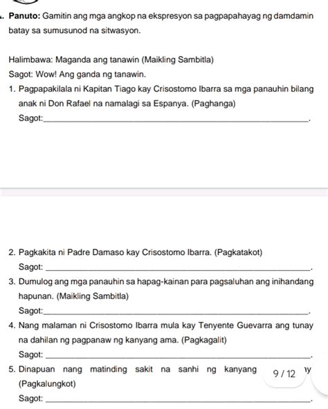 Panuto Gamitin Ang Mga Angkop Na Ekspresyon StudyX