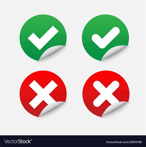 Checkmark And X Icon Free Icons Library