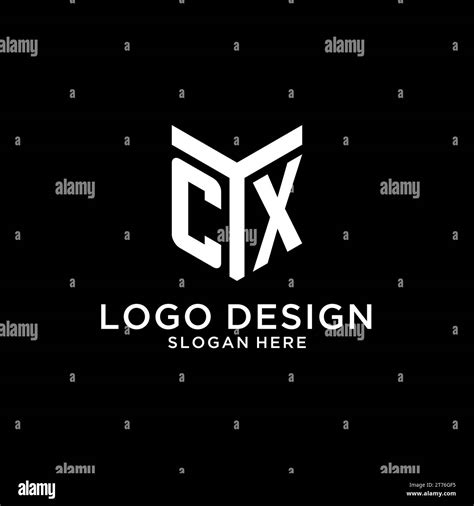 CX Mirror Initial Logo Creative Bold Monogram Initial Design Style