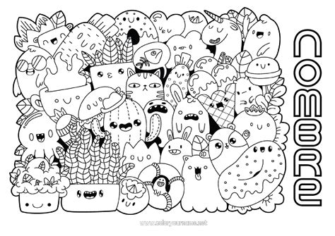 Nº de colorear 122 Lindo Kawaii