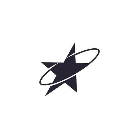 Logotipo Estrela Vetor Preto Eps Vetor Premium