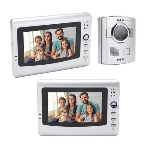 Qiilu système d vidéo Sonnette de Porte de sécurité Kit de Visiophone