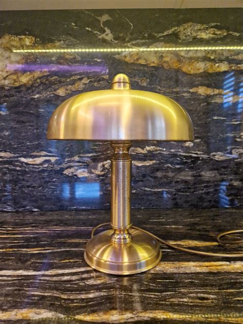 Stara mosiężna lampa gabinetowa biurkowa klasyczne Art Deco Warszawa