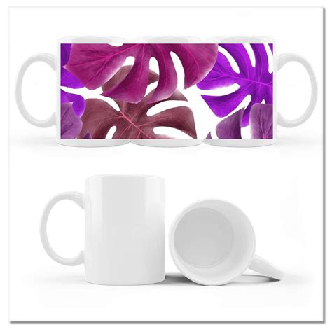 Kubek Ceramiczny Monstera Li Cie Ml Zesmakiem Bia Y Zesmakiem
