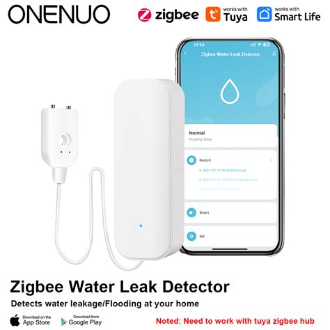 ONENUO TUYA Zigbee Water Leak Detector Water Flood Sensor Smart Life
