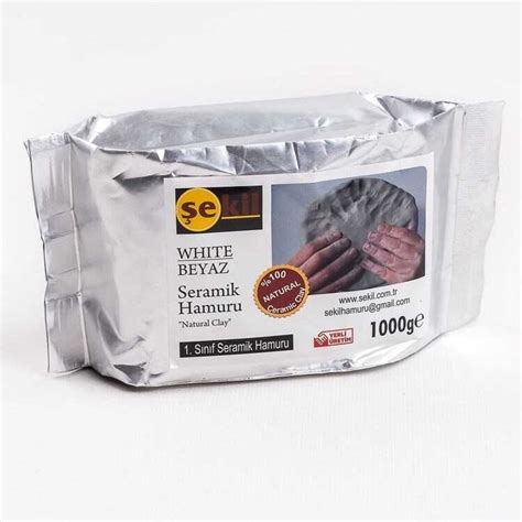 Şekil Doğal Seramik Hamuru 1000 gr Beyaz Seramik ve Model Hamurları Şekil