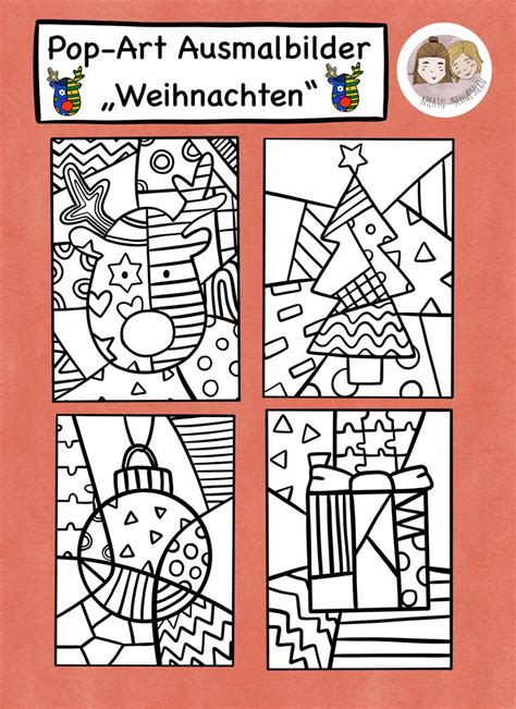 Ausmalbilder Weihnachten Ausmalbilder Pop Art Weihnachten