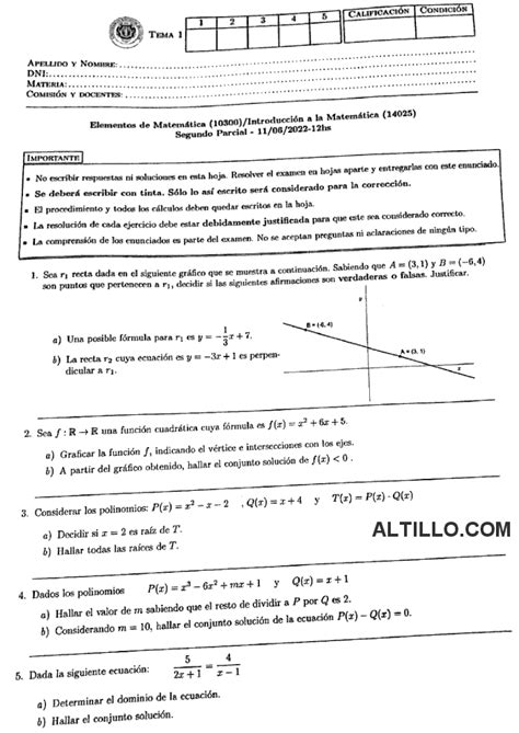 2º Parcial A Elementos de Matemática 2022 UNLU