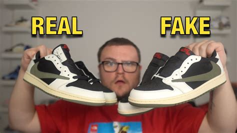 GREAT FAKES Jordan 1 Low Travis Scott Olive REAL VS FAKE YouTube