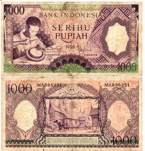 Uang Kertas Yang Pernah Beredar Di Indonesia Gambar Uang Pekerjaan