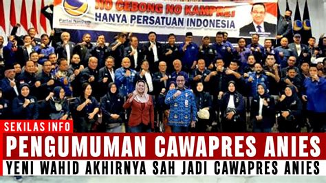 Yenny Wahid Sudah Dipastikan Akan Jadi Cawapres Anies Baswedan Di