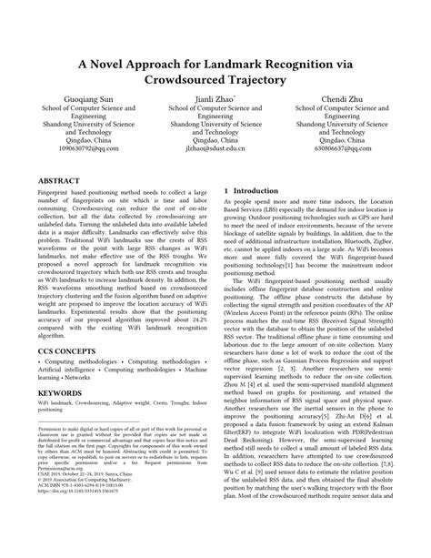 pdf a novel approach for landmark recognition via crowdsourced trajectory