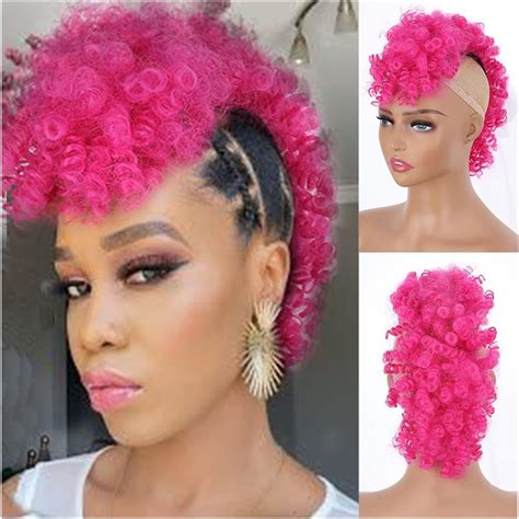 Amazon Hair Bun Synthetic Chignon High Puff Afro Ponytail With