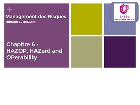 Management Des Risques 6 HAZOP HAZard And OPerability PPT