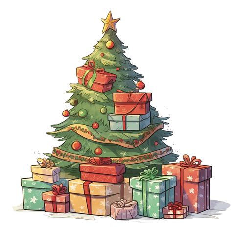 Hermoso árbol De Navidad PNG dibujos Navidad árbol De Navidad árbol