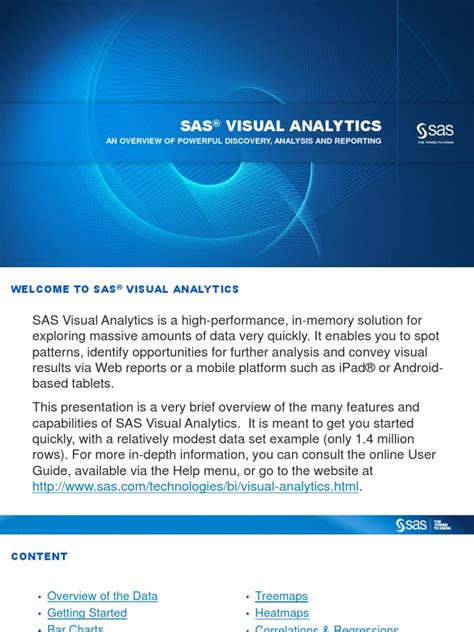 sas visual analytics startup guide analytics sas software