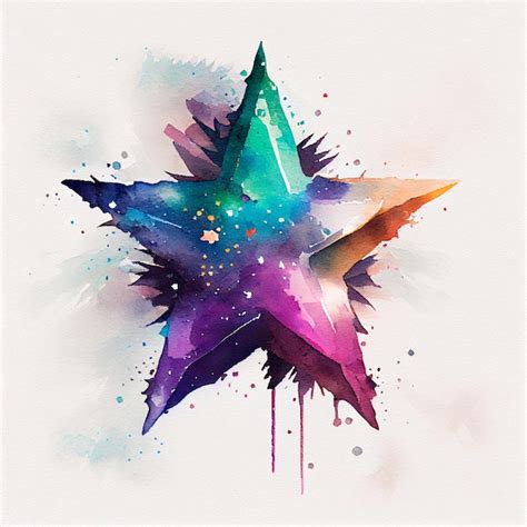 Ilustração abstrata da estrela fundo isolado Foto Premium